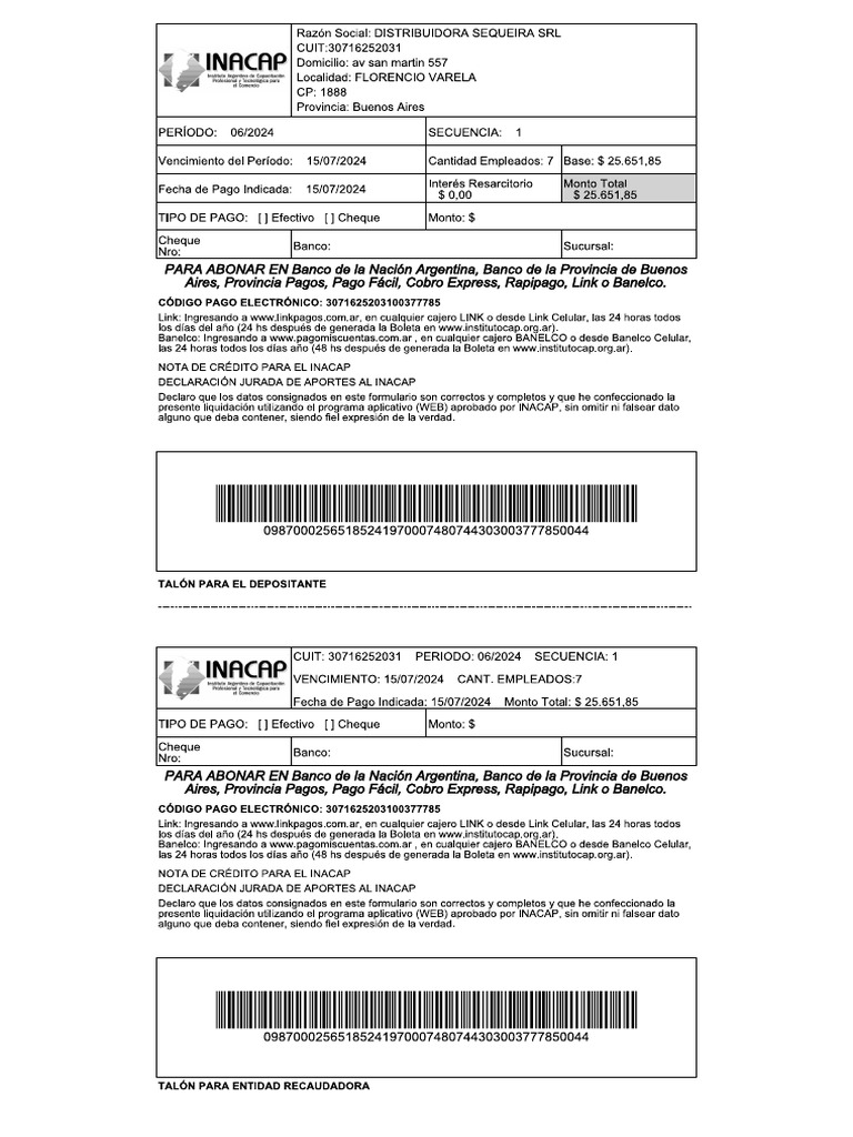 Distribuidora Sequeira - Inacap 202406 | PDF