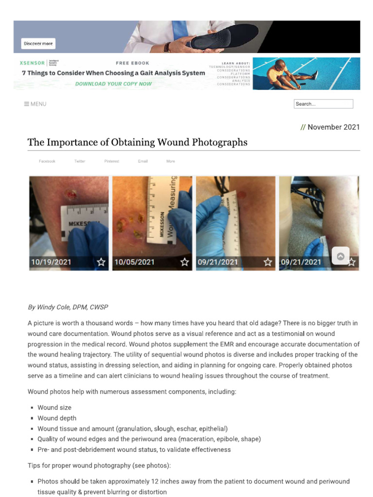 2021 - The Importance of Obtaining Wound Photographs | PDF