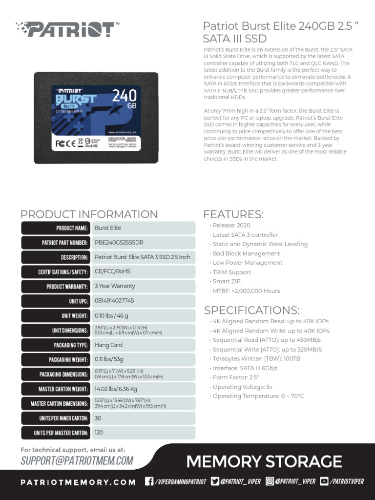 Sku Sheet_240 | PDF | Solid State Drive | Hard Disk Drive