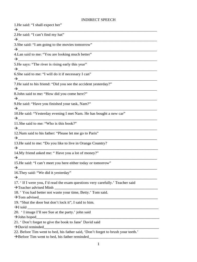 Reported speech | PDF