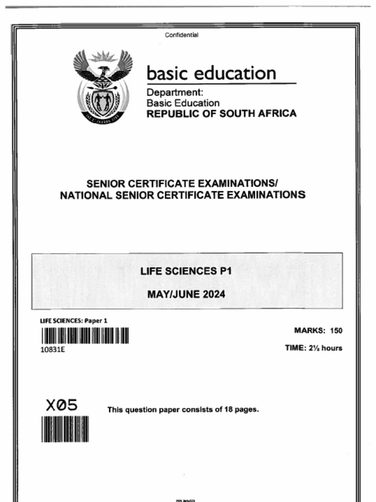 GR 12 Life Sciences P1 (English) June 2024 Question Paper | PDF