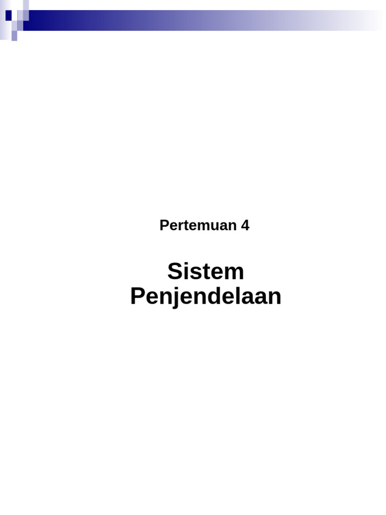 Pertemuan 4 Sistem Pendejelaan | PDF