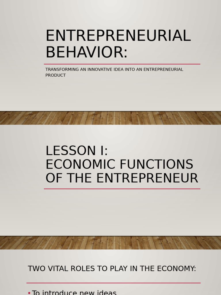 Entrepreneurial Behavior Chapter 1 | PDF | Entrepreneurship | Economic ...