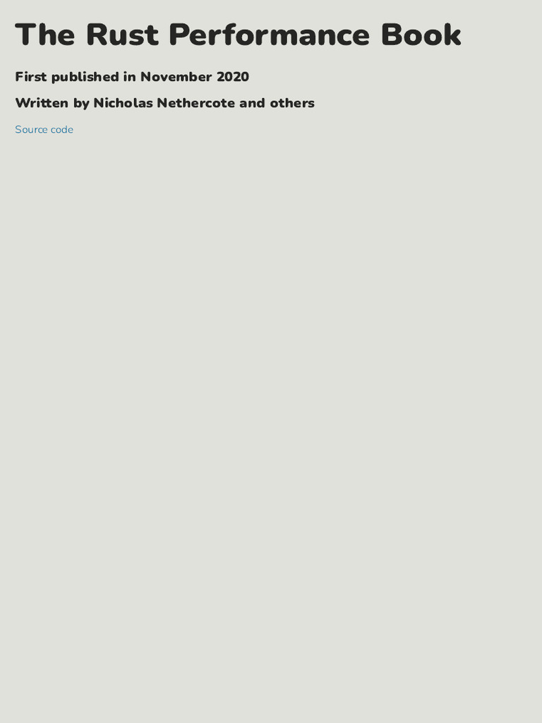 Rust Performance Light | PDF | String (Computer Science) | Program Optimization