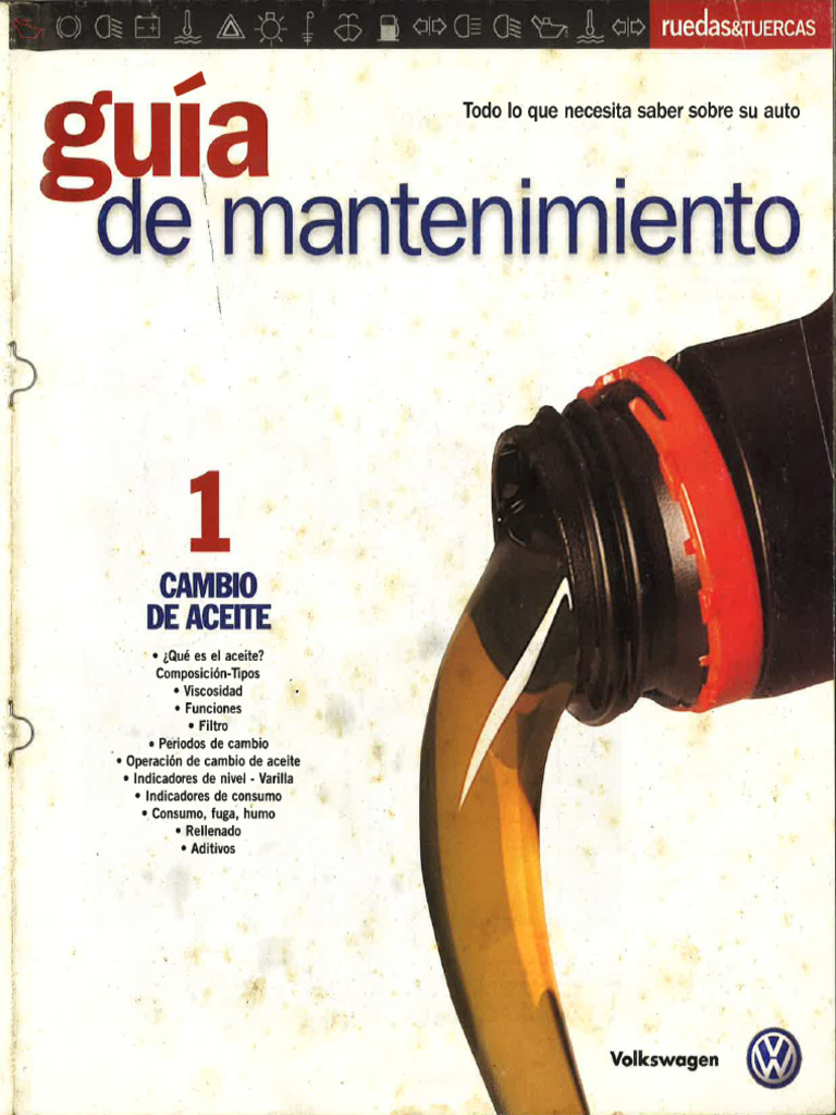 GUIA DE MANTENIMIENTO 1 CAMBIO DE ACEITE | PDF