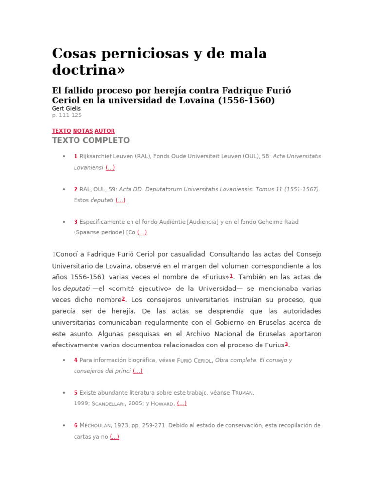 TEO - Cosas perniciosas y de mala doctrina | PDF | Inquisición ...