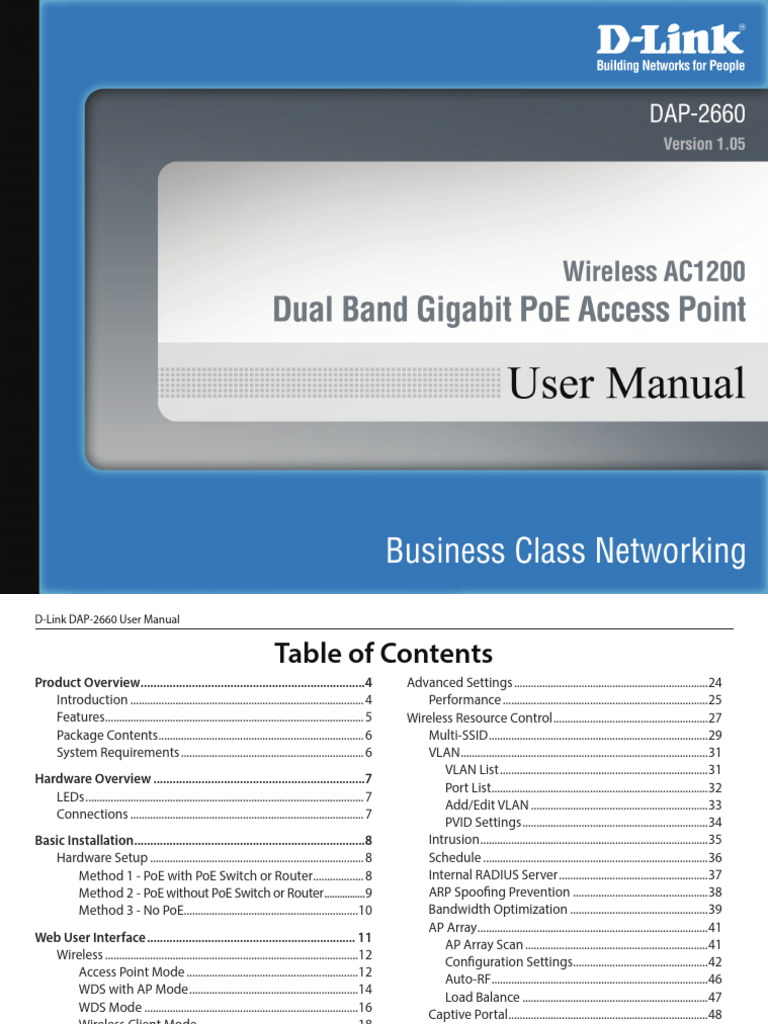 DAP 2660 A1 Manual v1 05 WW 57fa240827964 | PDF | Wireless Lan | Ieee ...