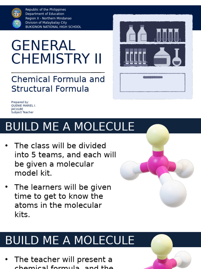 GENCHEM1 - Lesson 6 - Chemical and Structural Formula | PDF | Molecules | Acetic Acid