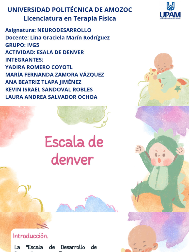 Escala Denver | PDF | Cognición | Ciencia cognitiva