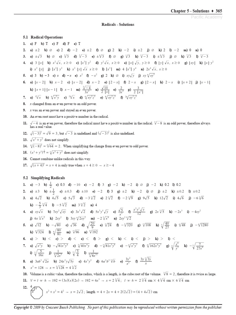 Math11.Solutions - Chapter5 | PDF | Mathematical Concepts | Arithmetic
