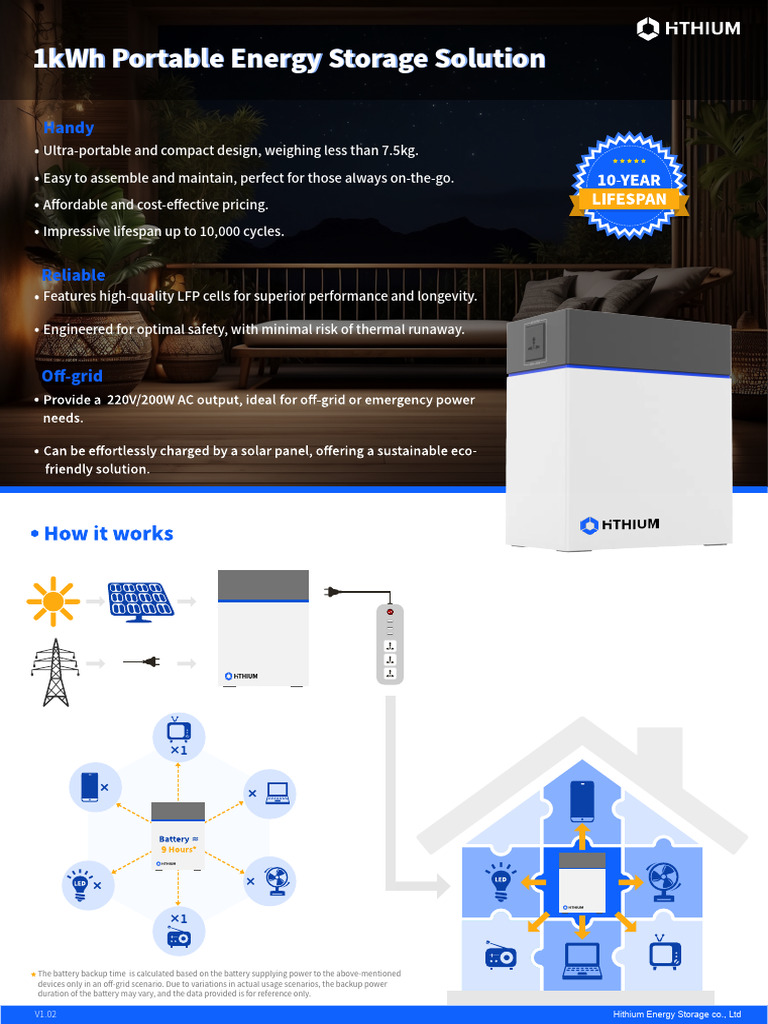 Portable 1kWh Energy Storage Solution | PDF | Power (Physics ...