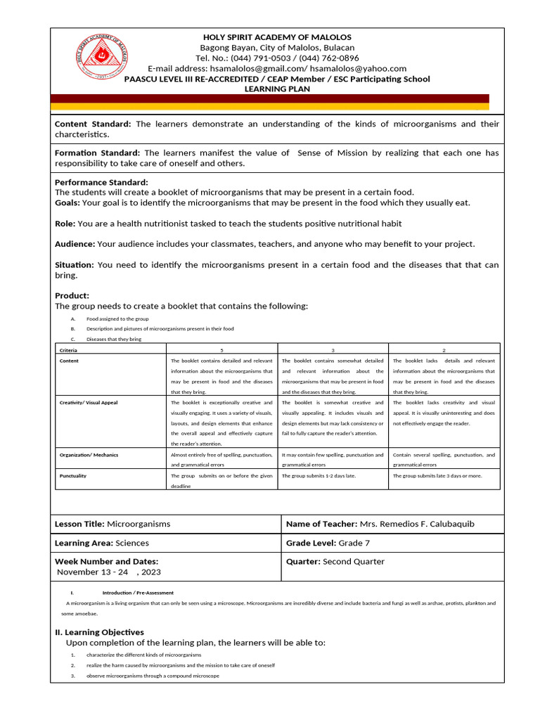 Lesson 2 03 Microorganisms | PDF | Bacteria | Protozoa