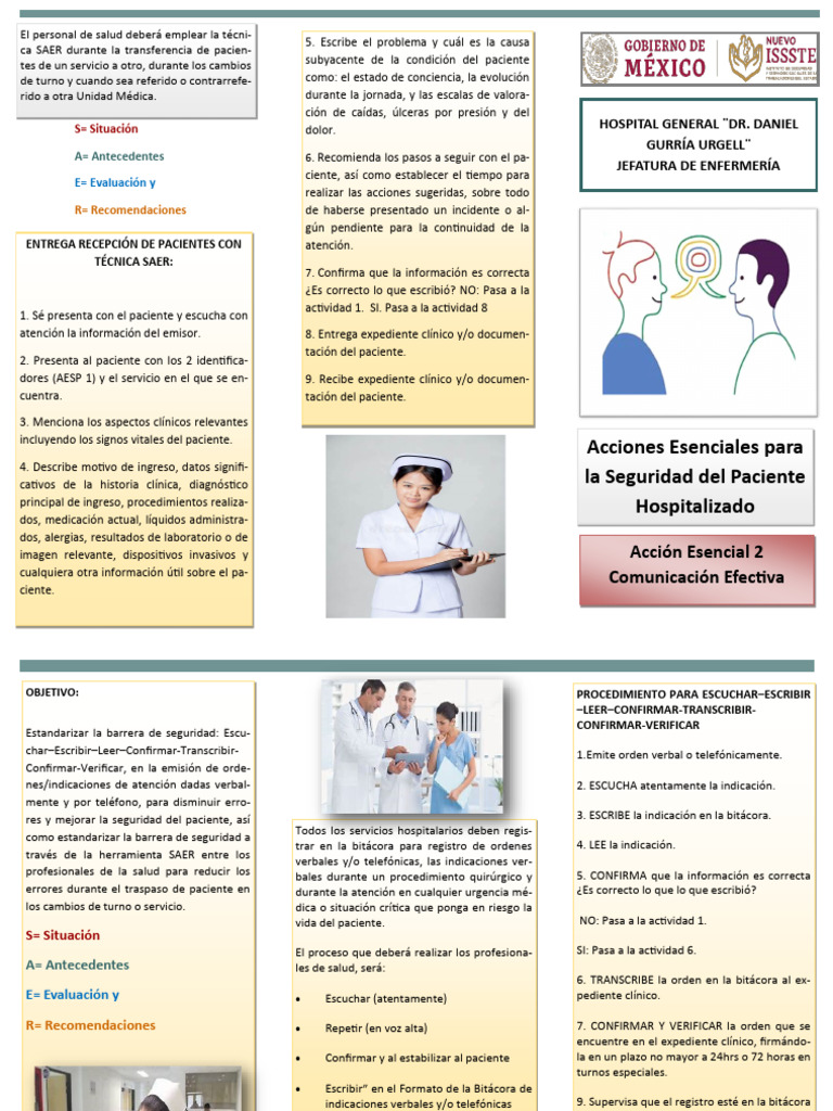 Triptico Aesp 2 | PDF | Seguridad del paciente | Ciencias de la Salud