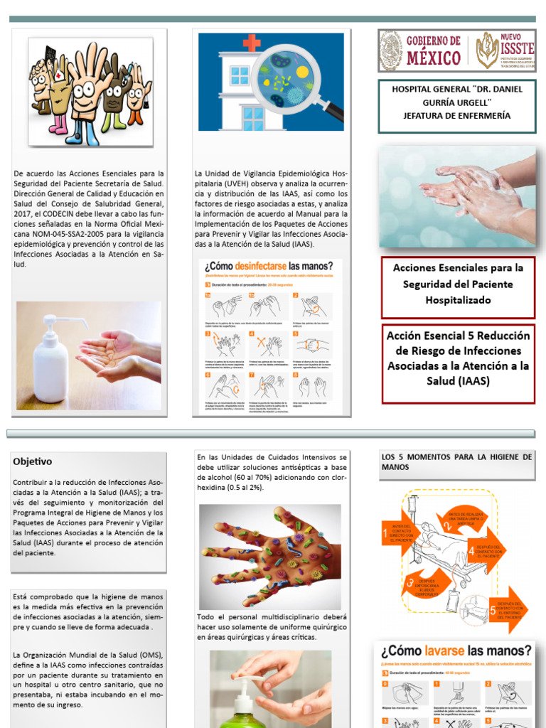 Triptico Aesp 5 | PDF | Lavado de manos | Hospital