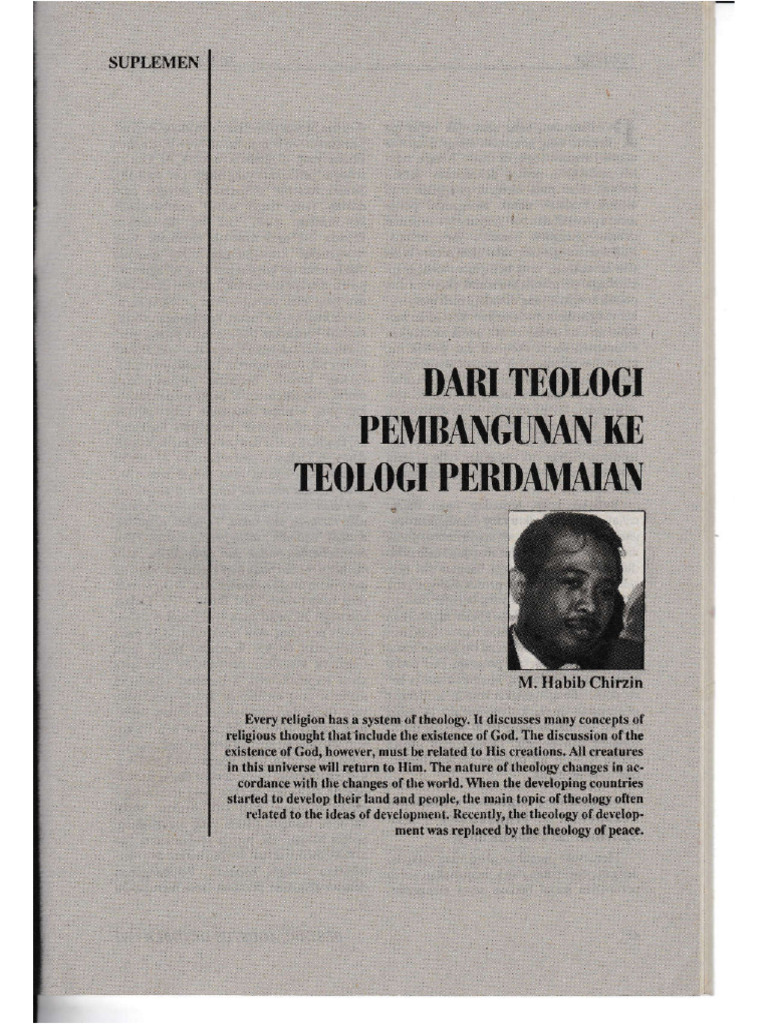 Dari Teologi Pembangunan Ke Teologi Perd 86d56bbb | PDF