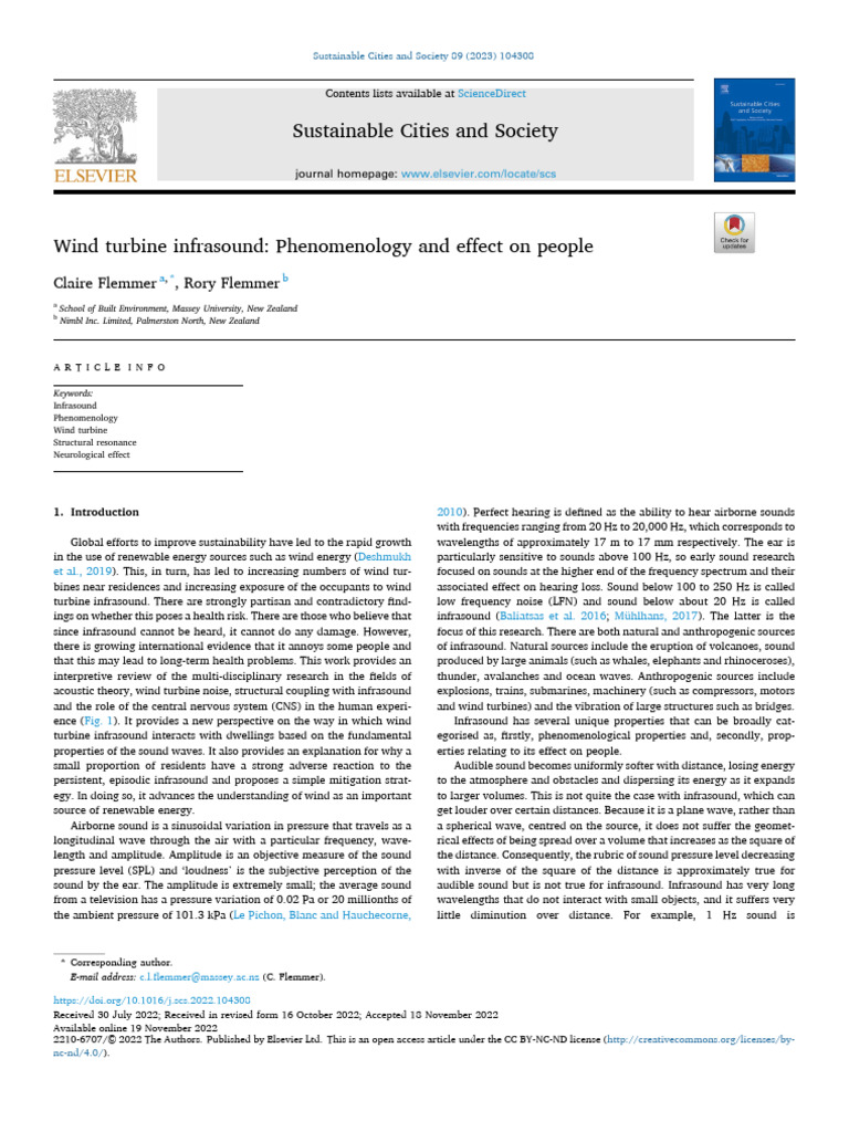 Wind Turbine Infrasound Effects on Health | PDF | Sound | Attenuation