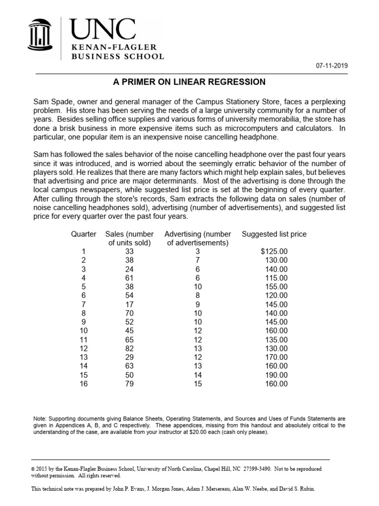 Primer - Regression | PDF | Errors And Residuals | Coefficient Of Determination