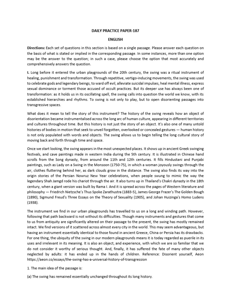 Daily Practice Paper-187 English Q's | PDF | Gamma Ray | Electron