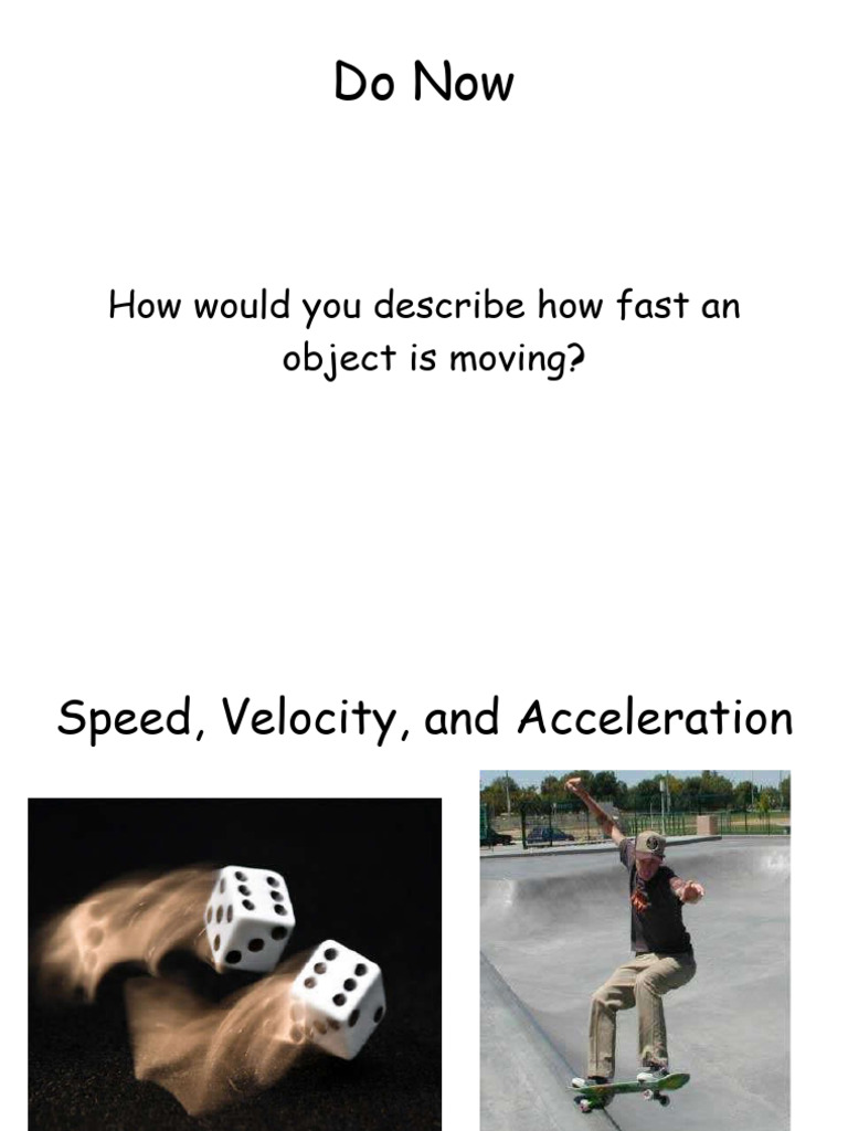 Understanding Motion: Speed, Velocity, Acceleration | PDF | Velocity ...