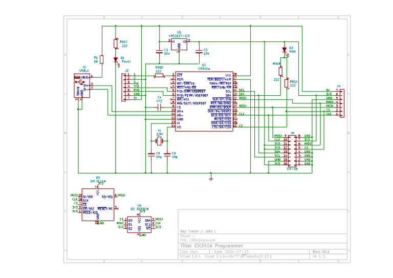 Ch341a Mini Bios Programmer Schematic v.01 | PDF