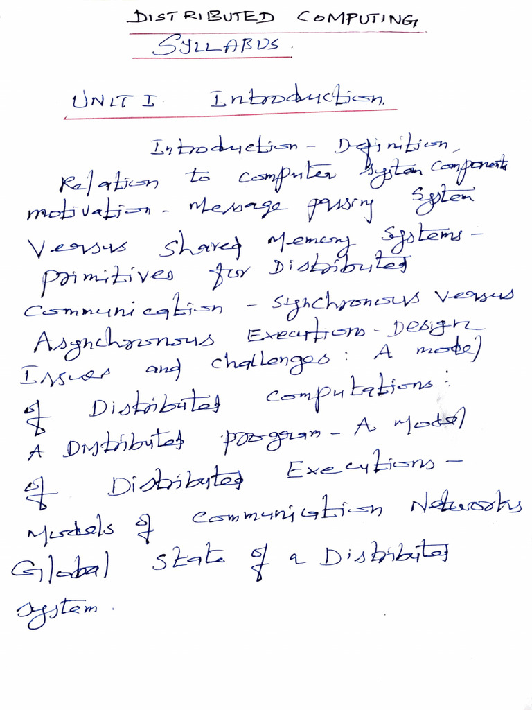 CS3551 - Distributed Computing - Dr.I.muthulakshmi | PDF