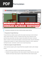 Nama Dan Fungsi Tool Sketchup Bahasa Indonesia | PDF