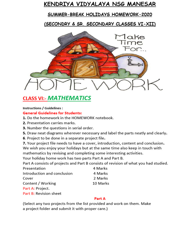KV NSG Manesar Secondary Holidays Homework | PDF | Flowers | Pollen