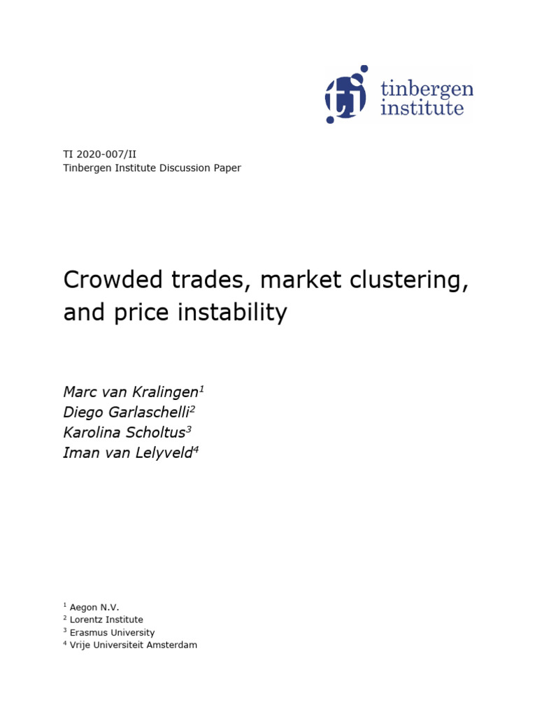 Crowded Trades, Market Clustering, and Price Instability | PDF | Stocks | Volatility (Finance)