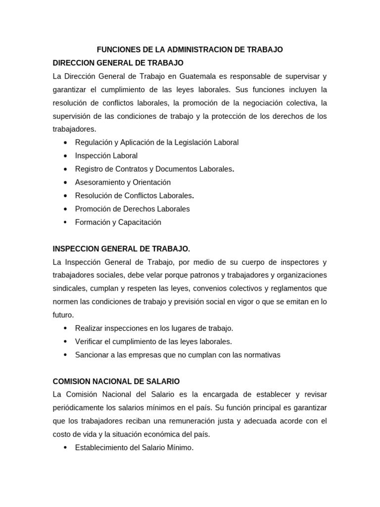 Funciones Administrativas Laboral | PDF | Derecho laboral | Bienestar