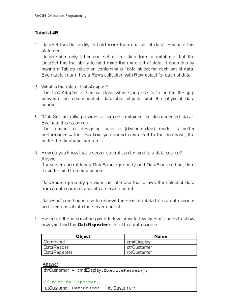 Tutorial 4B (Answer) | PDF | Method (Computer Programming) | Object (Computer Science)