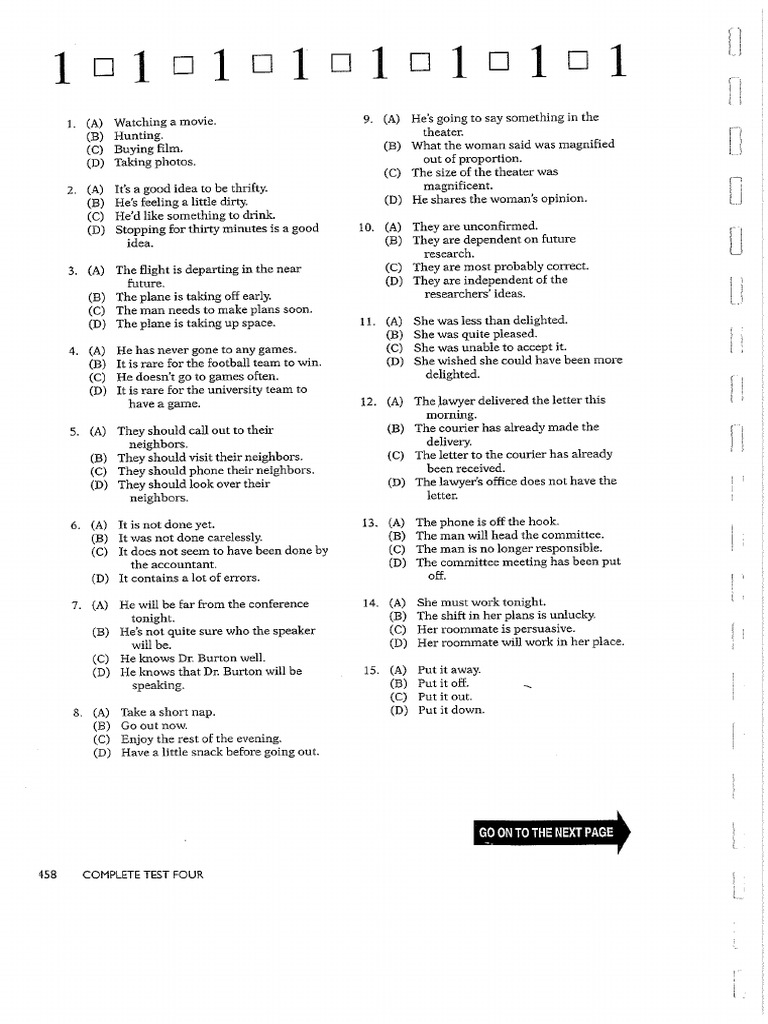 Complete Test 4 | PDF
