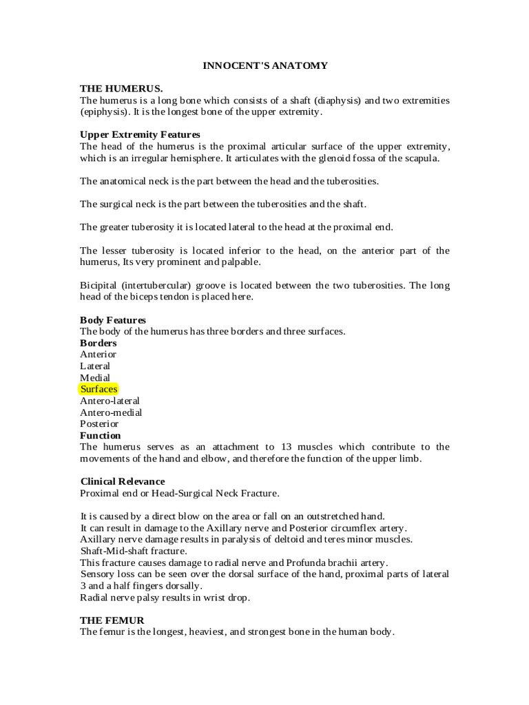 Gross Anatomy Inno | PDF | Arm | Elbow