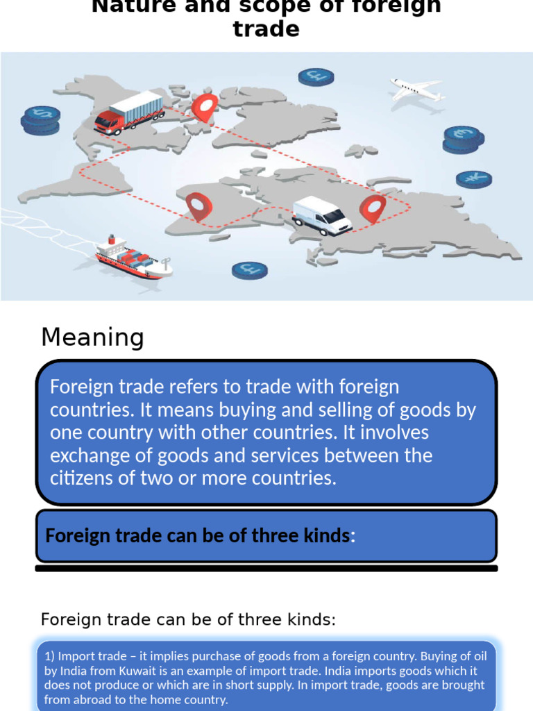 Nature and Scope of Foreign Trade | PDF | Exports | Trade