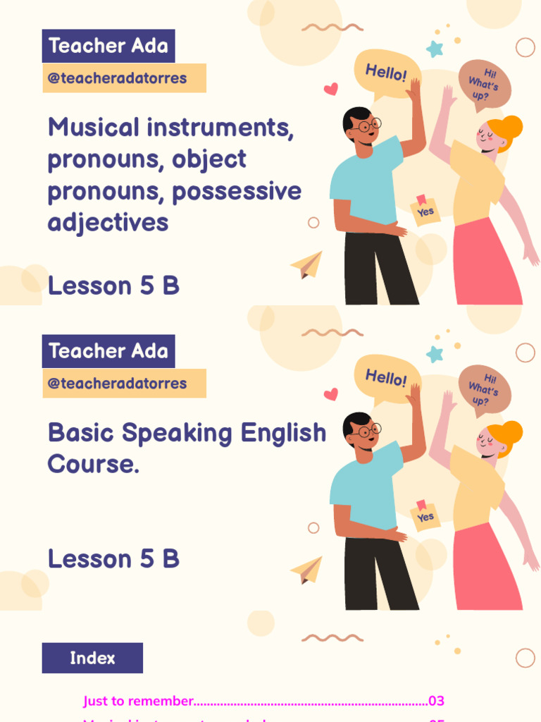 Lesson 5 B - Teacher Ada Torres | PDF