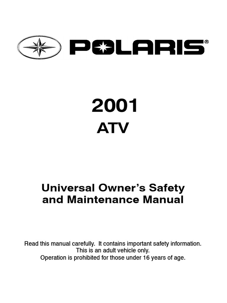 Universal Owner's Safety and Maintenance Manual | PDF | Axle | Manual ...