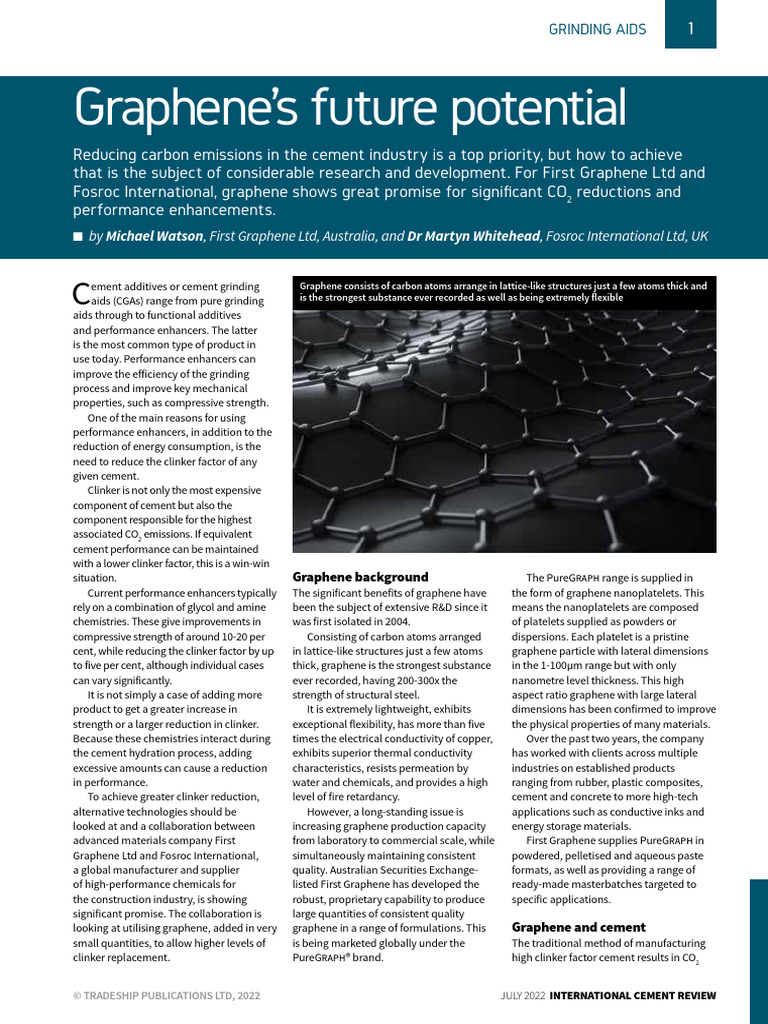 Graphene Future Potential-2022-Fosroc | PDF | Cement | Graphene