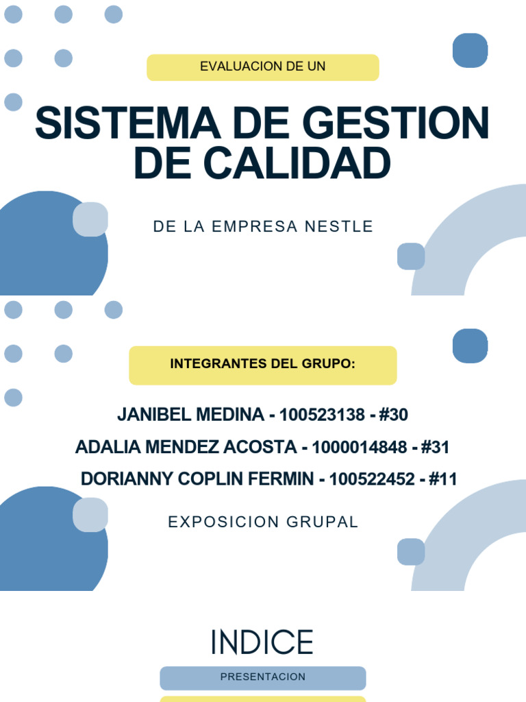 Sistema de Gestion de Calidad | PDF | Calidad (comercial) | Economias