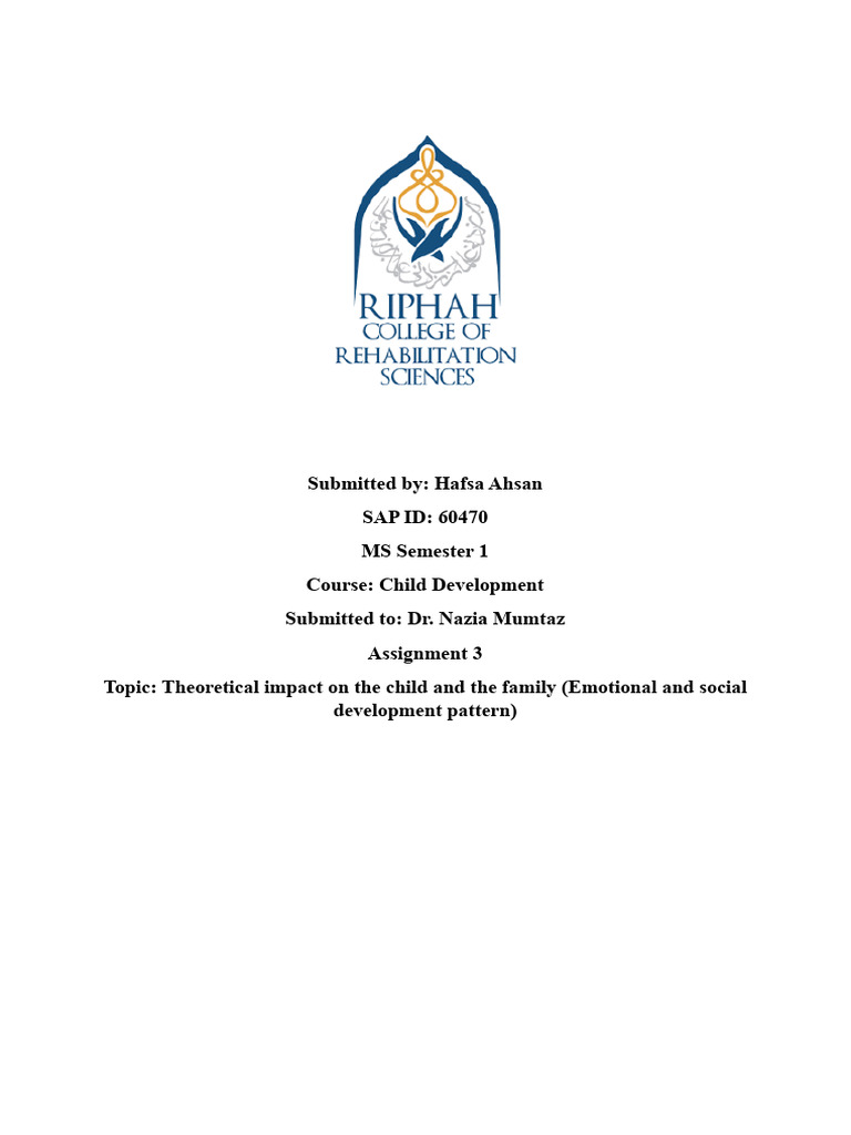 Child Development A2 | PDF | Psychological Resilience | Self Esteem