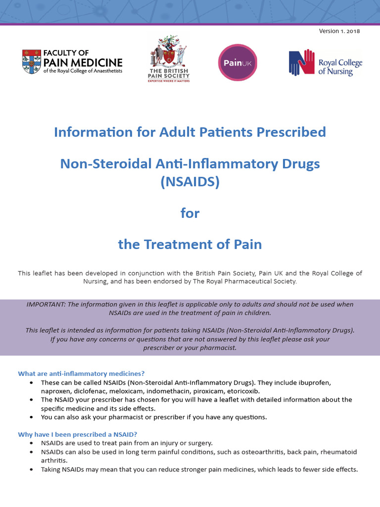 FPM NSAID 2018 Final - 0 | PDF | Nonsteroidal Anti Inflammatory Drug | Myocardial Infarction