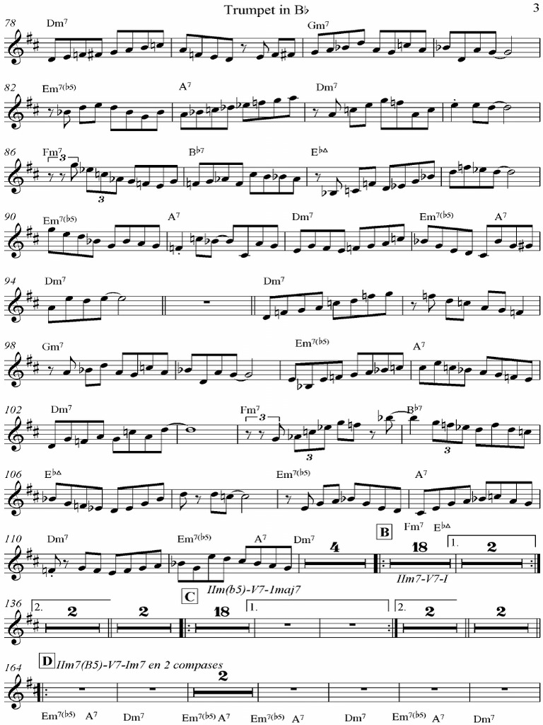 BLUE BOSSA Trumpet - 003 | PDF