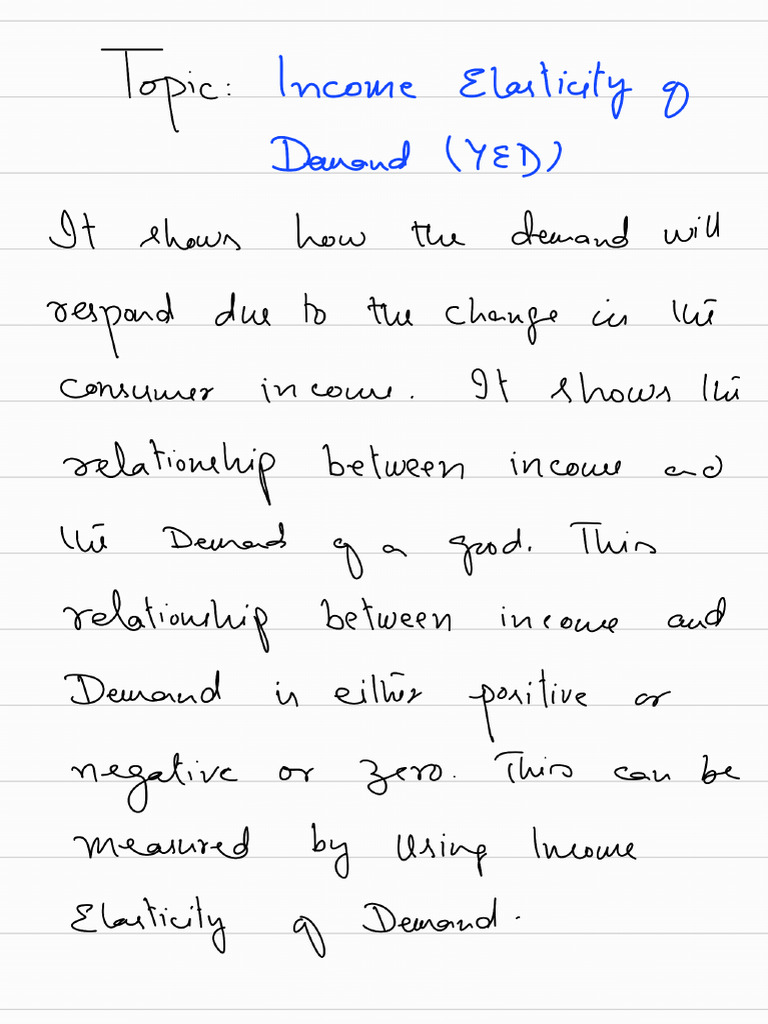 Income Elasticity of Demand (YED) - 240408 - 143252 | PDF