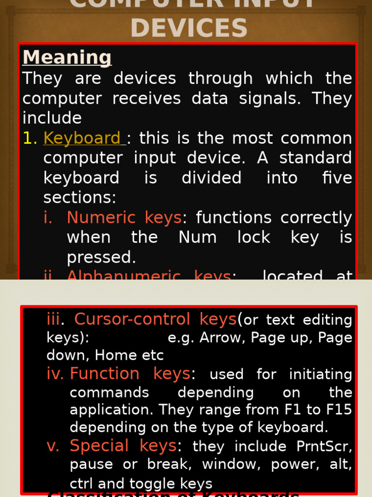 Computer Input Device | PDF | Computer Keyboard | Office Equipment Computer Input Device | PDF | Computer Keyboard | Office Equipment
