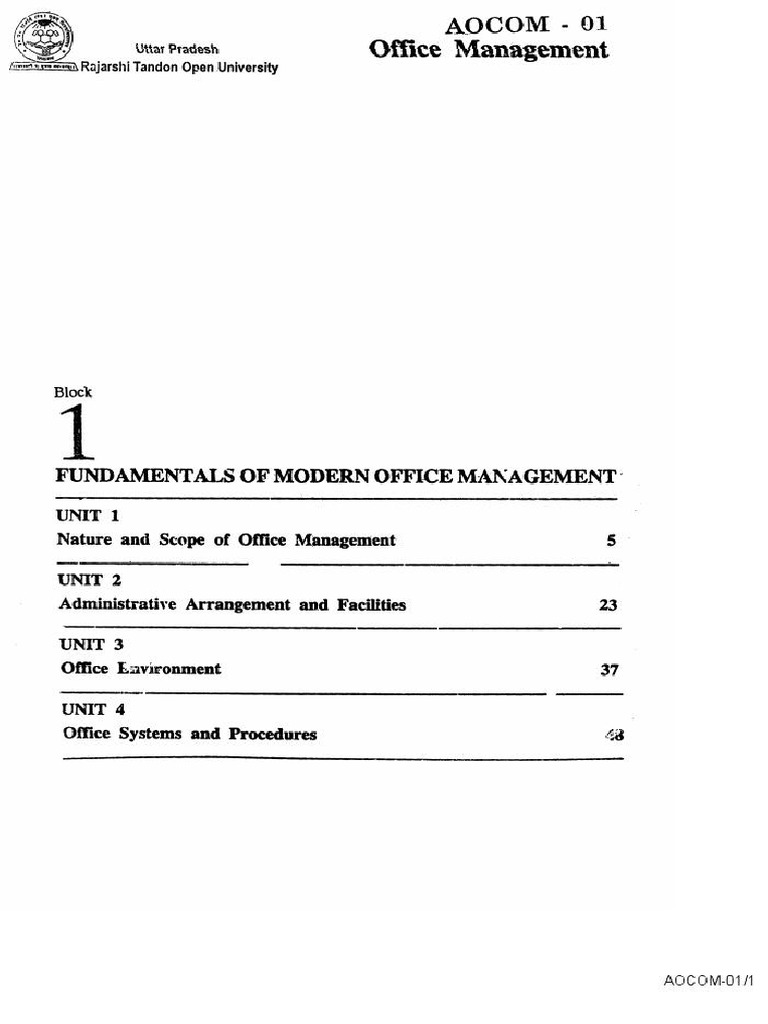 OM - Office Systems & Procedures | PDF