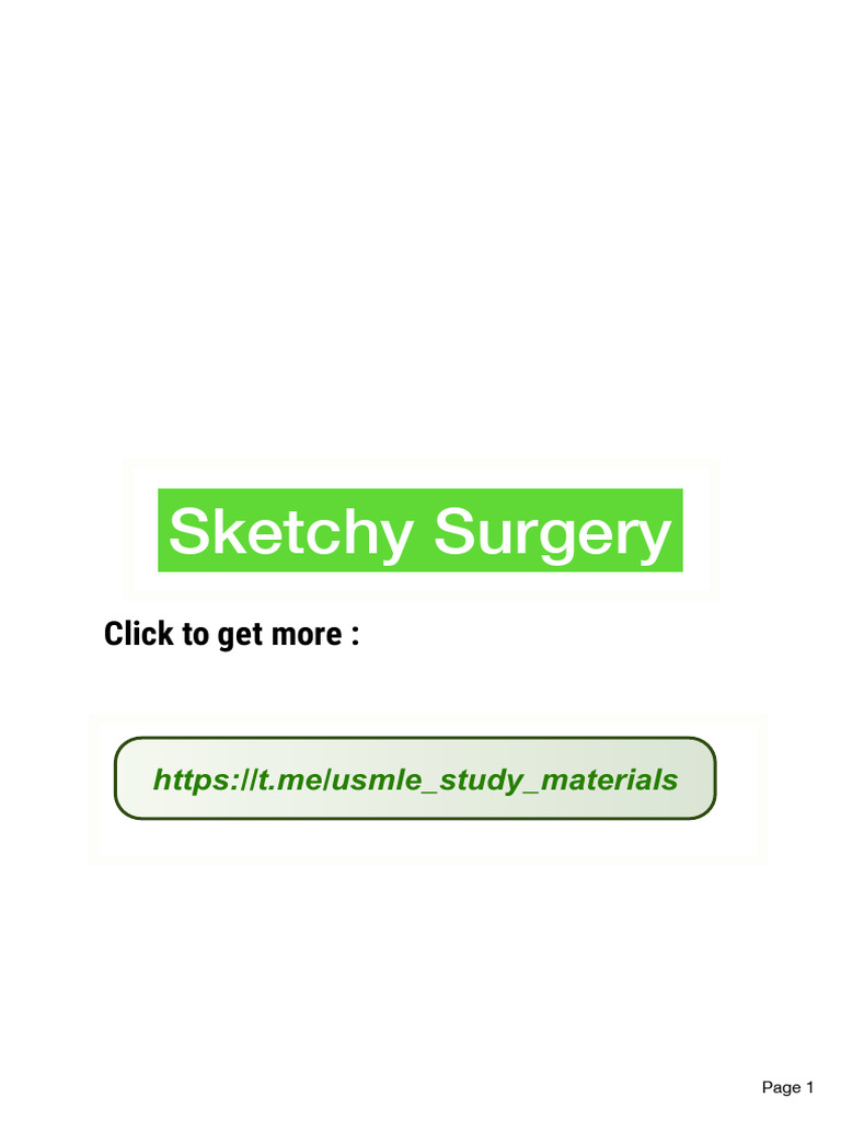 Sketchy Surgery | PDF | Urinary Tract Infection | Heart