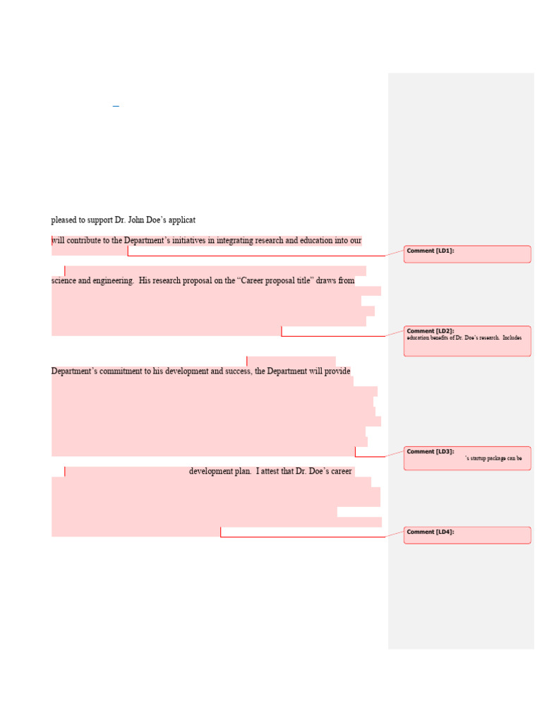 Example DH Letter - NSF CAREER | PDF | National Science Foundation ...