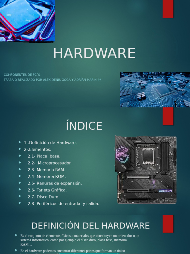 Hardware | PDF | Hardware de la computadora | Memoria de sólo lectura