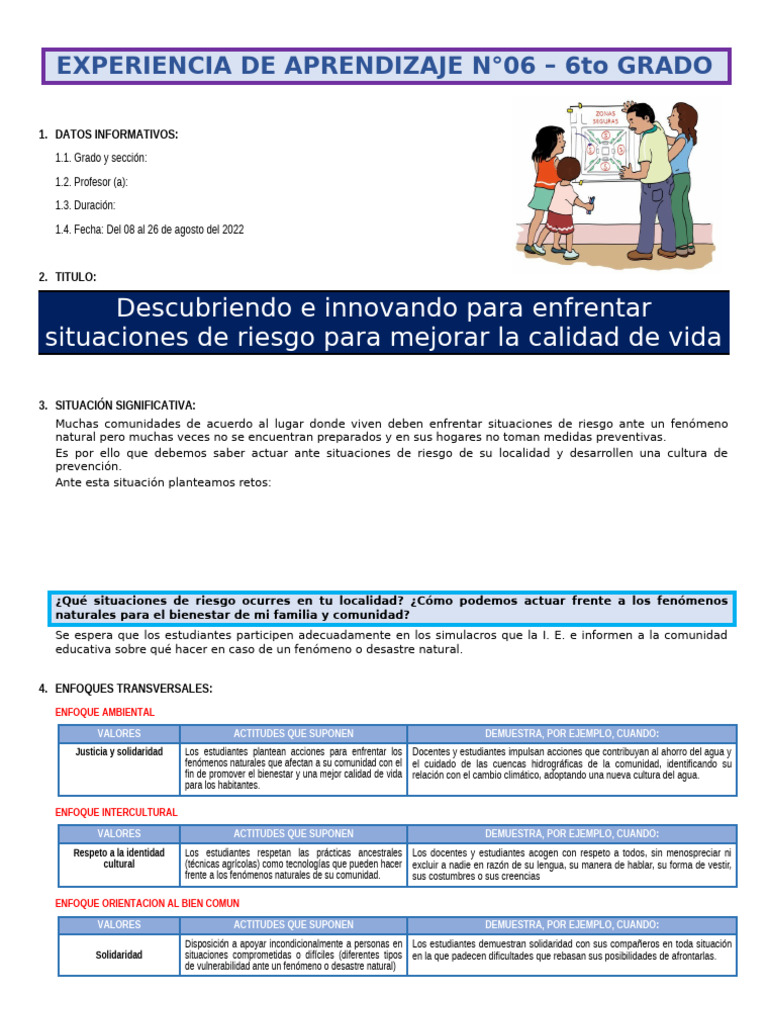 Experiencia de Aprendizaje 6 2022 | PDF | Probabilidad | Medición