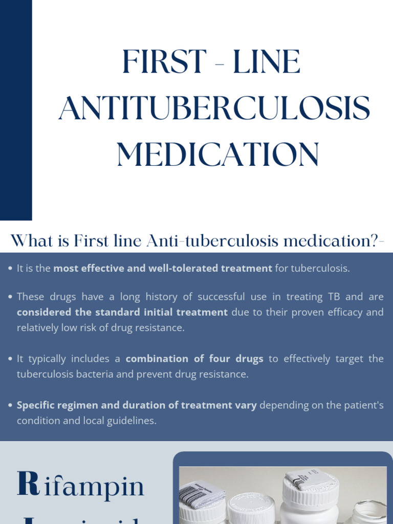 First-Line Anti-Tuberculosis Medications | PDF | Dose (Biochemistry ...