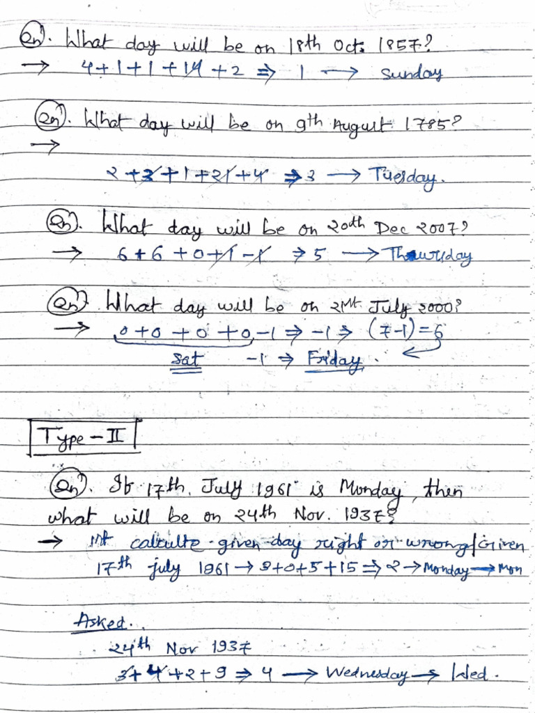 Calendar Short Trick - 3 | PDF