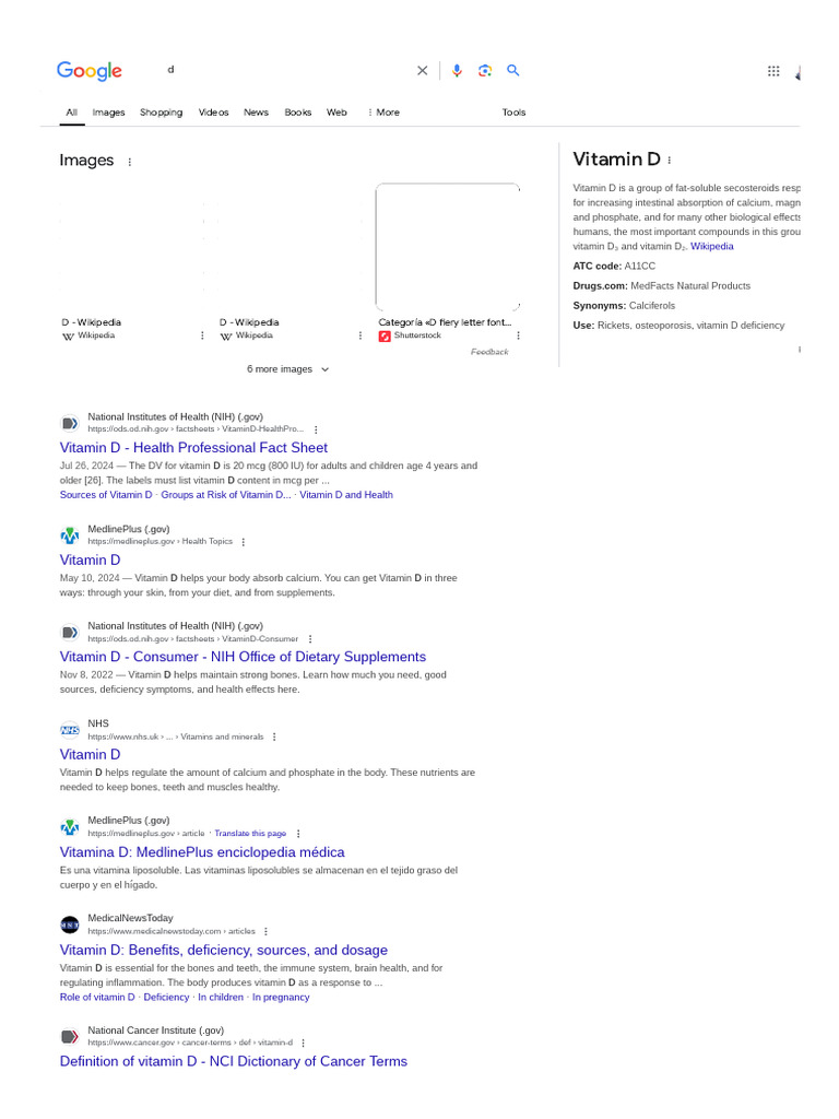 D - Google Search | PDF | Vitamin D | Vitamin